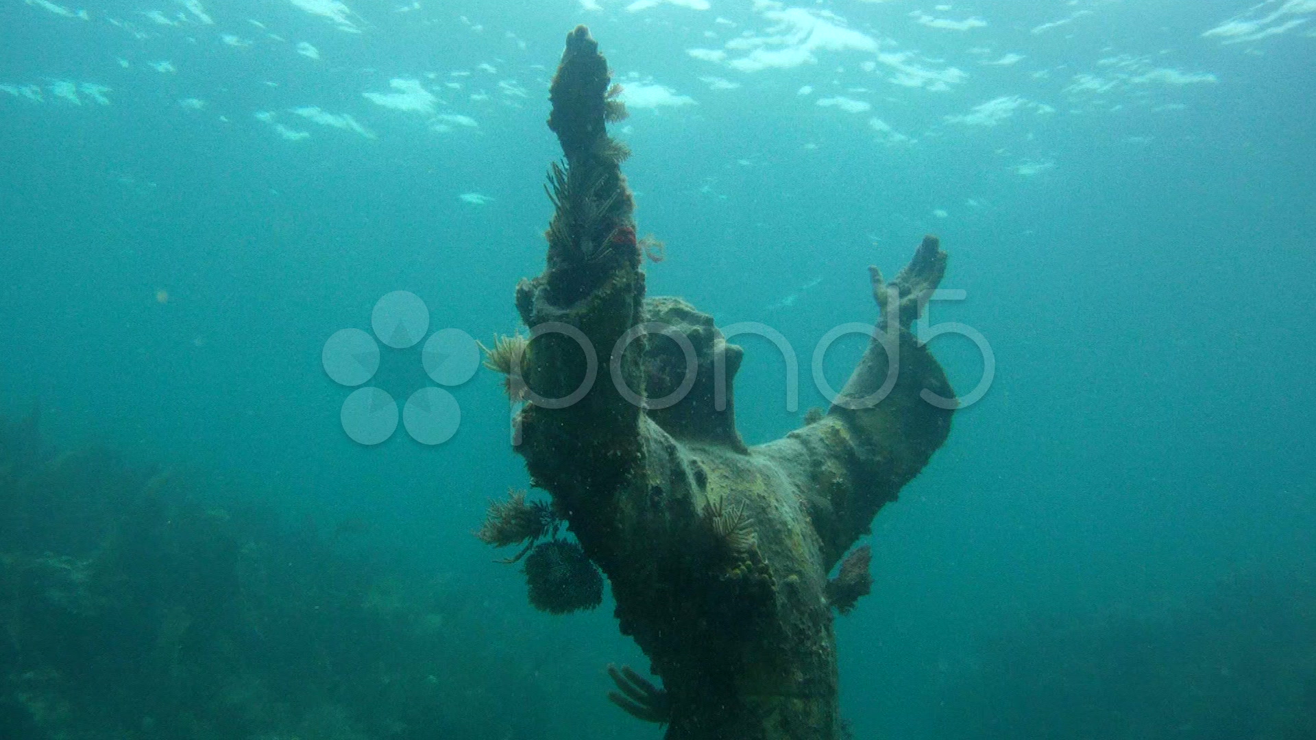 Underwater Statue Of Jesus