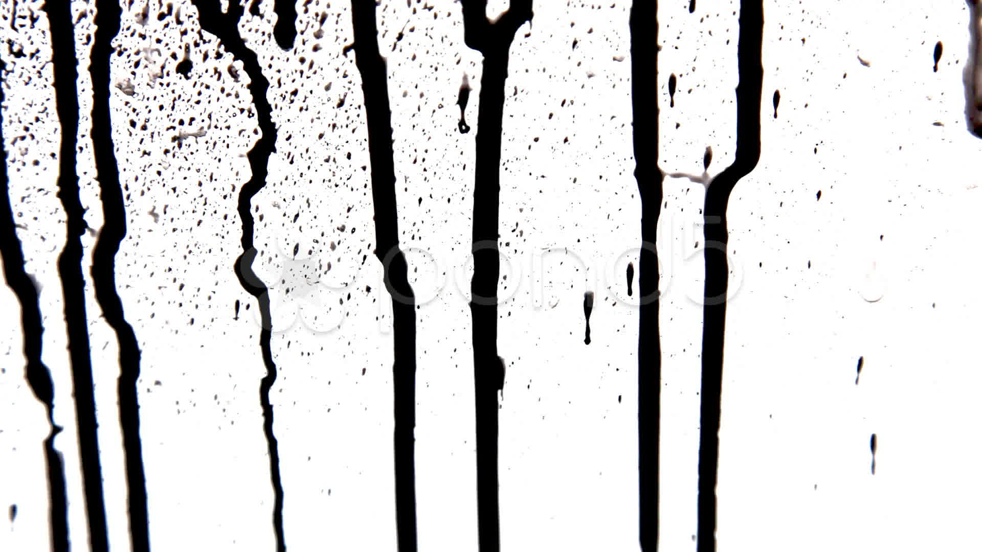 Ink Drops Running (Black On White) ~ Stock Footage #9903283