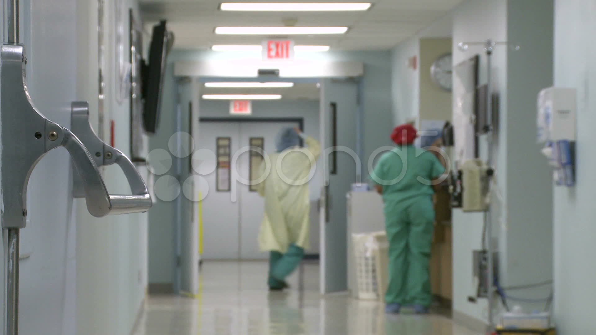 Busy Hospital Hallway