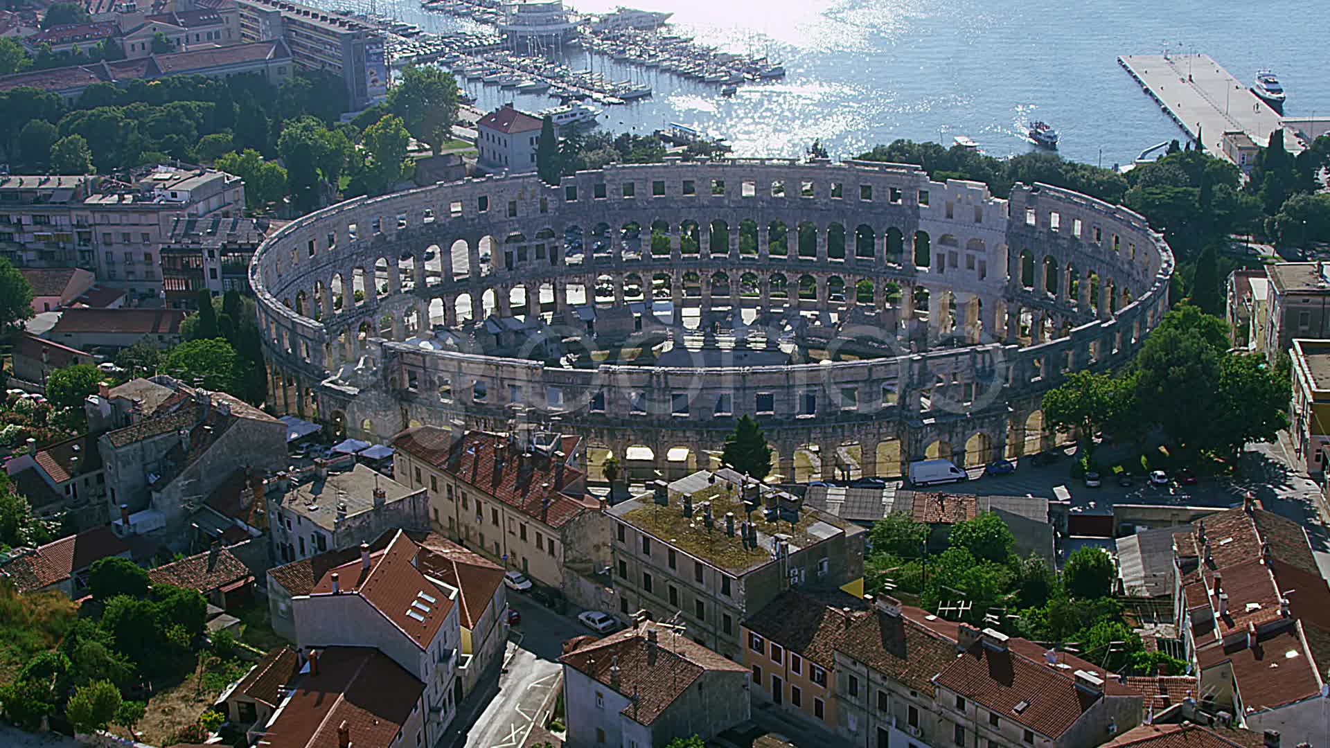 Pula Aerial Arena Stock Video 11838687 | HD Stock Footage