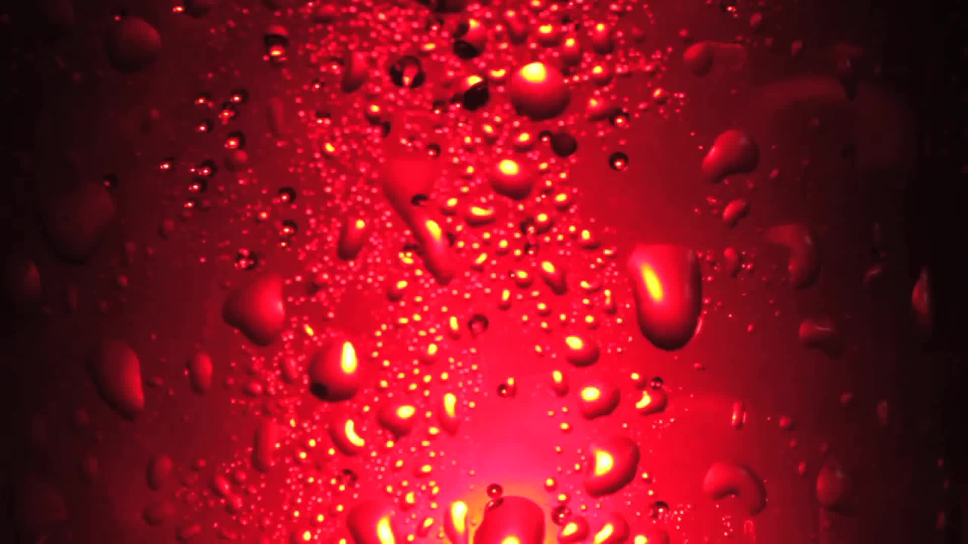 Red liquid and water drops background ~ Video Clip #11882657