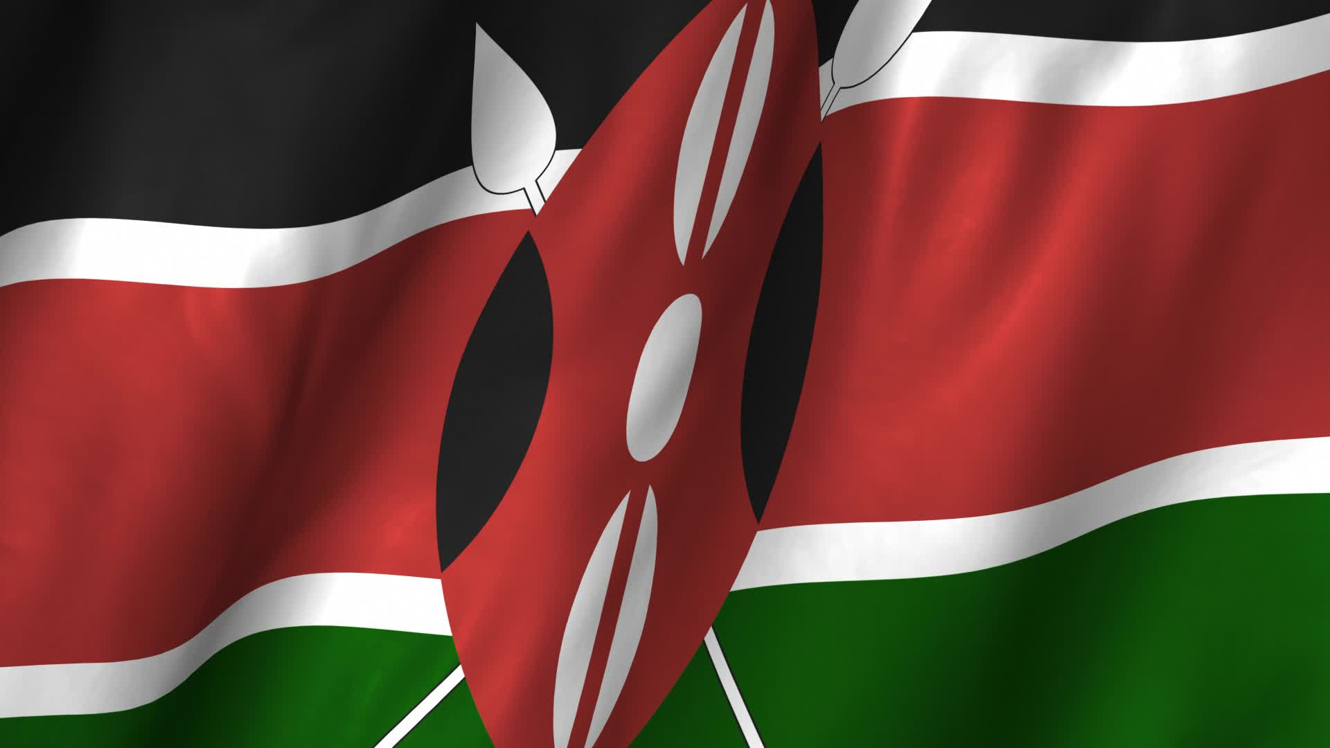 Kenya Waving Flag Stock Video 12291967 | HD Stock Footage