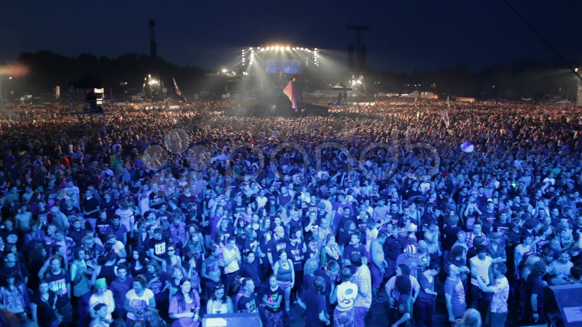 View Of Concert Crowd From Stage