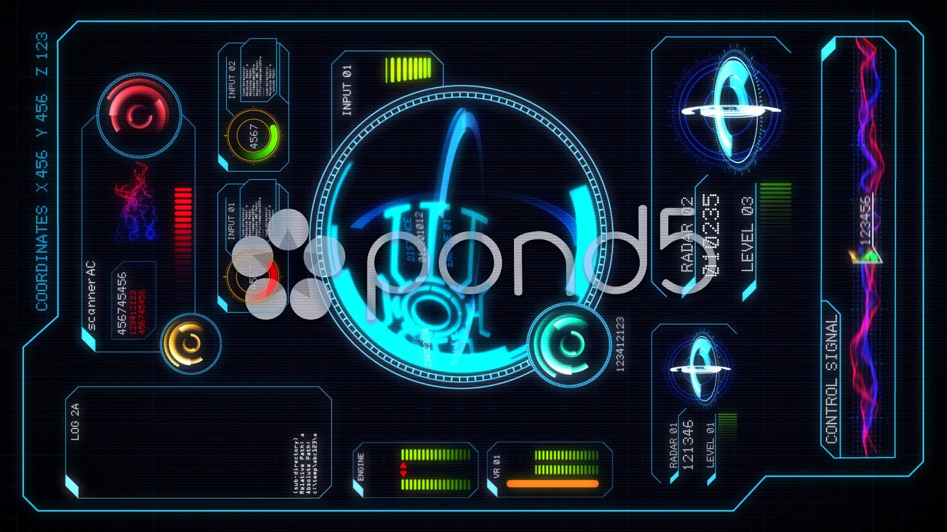 Sci-Fi Computer Interface Stock Video 25830019 | HD Stock Footage