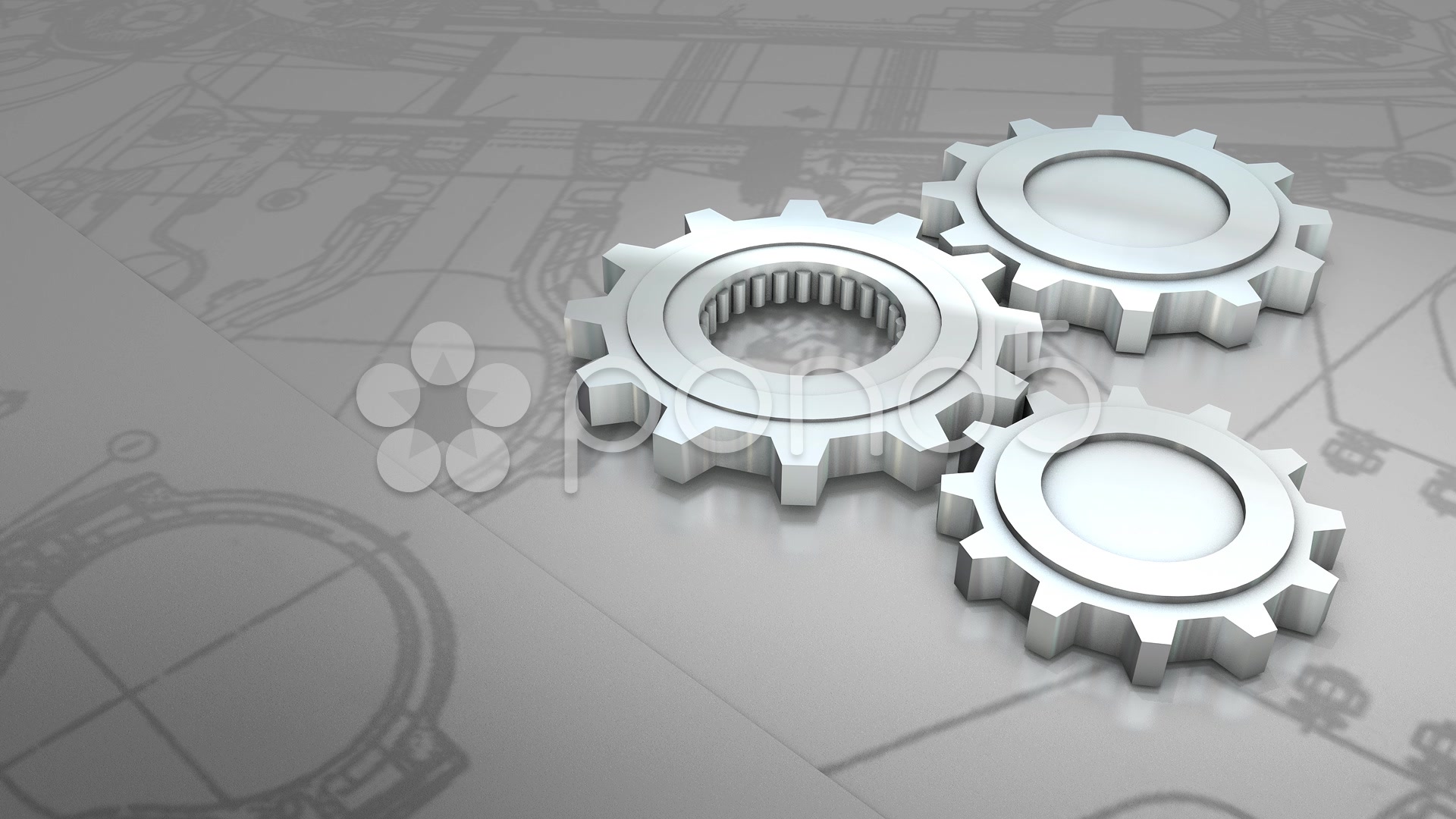 Mechanical engineering background animation. ~ Hi Res #33054591